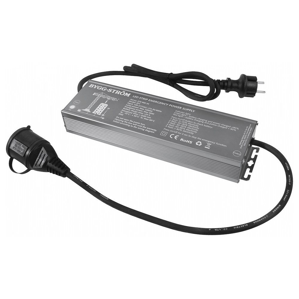 Battery backup for emergency lighting, LED loop